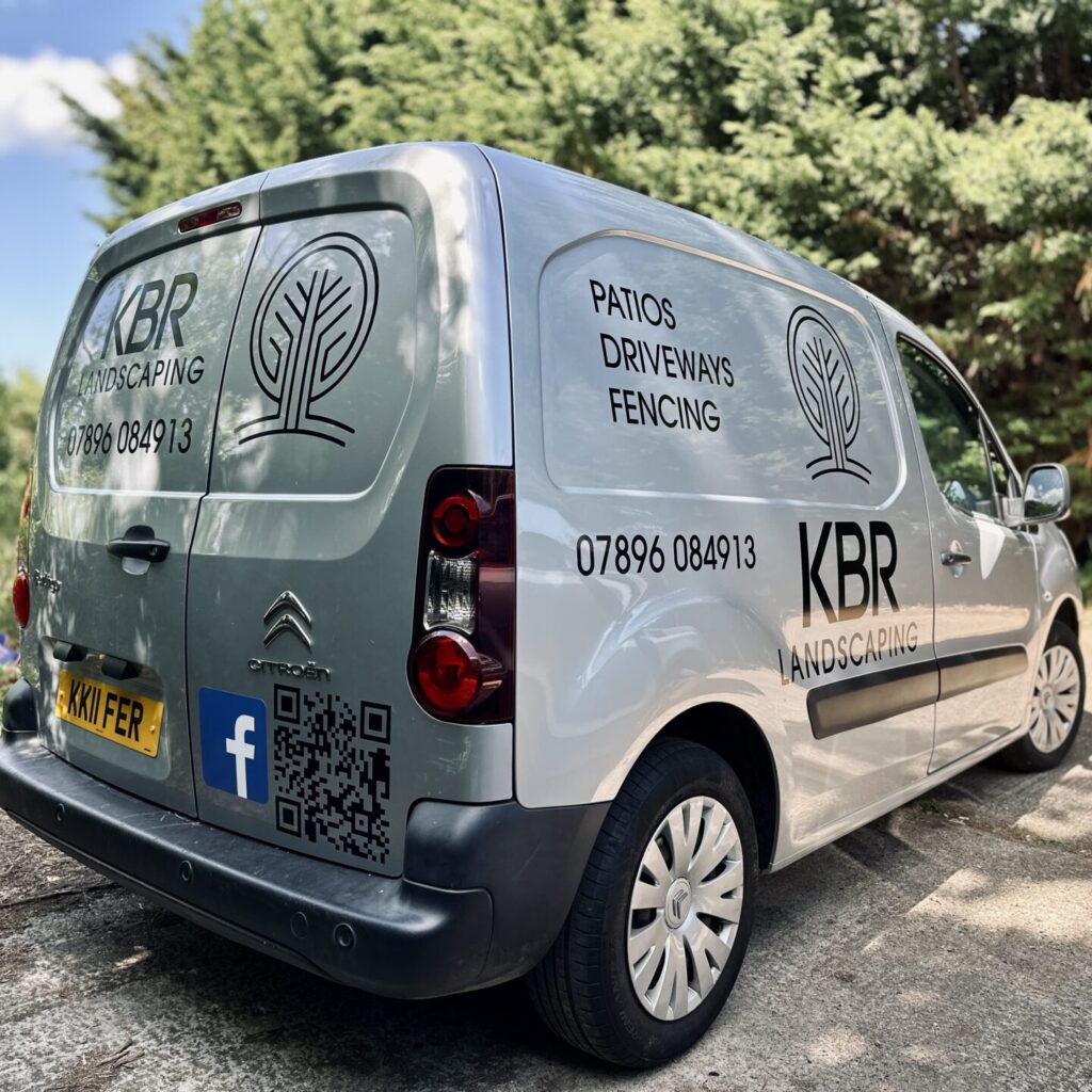 KBR Landscaping Van Sign writing, Elvington, Dover - Vizl Digital